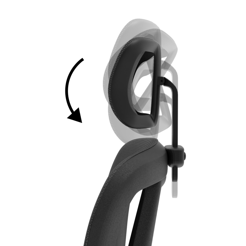 FOH Ergonomic Mesh Office Chair with rmrest and Headrest, High Back ...