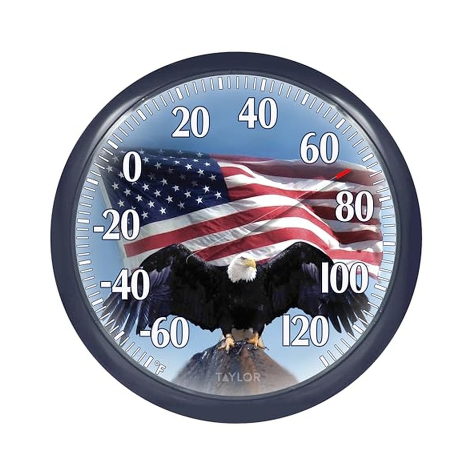 Indoor Outdoor Dial Thermometer - Easy to Read Wall Decor for Patio ...