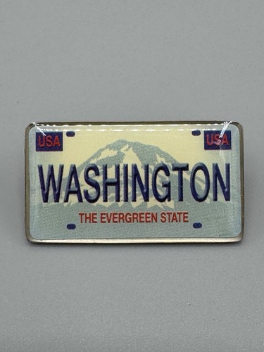 The Evergreen State Washington License Plate Lapel Pin | eBay