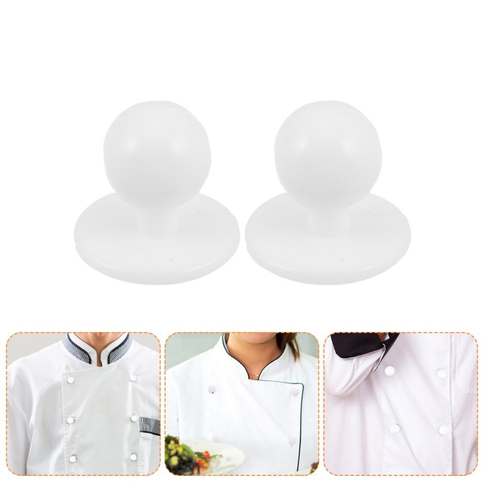 300pcs Chef Coat Buttons: Plastic Stud Buttons for Chef Coat Uniforms ...