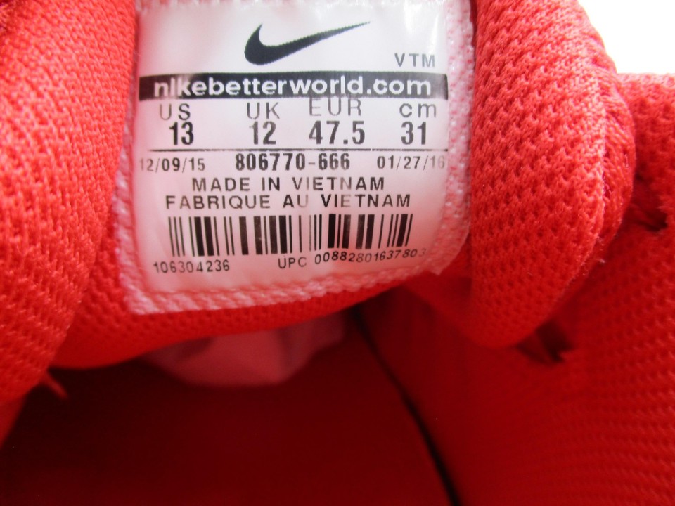 Nike Air Max Excellerate 4 Shoes Men Size 13 Red Running Sneakers ...