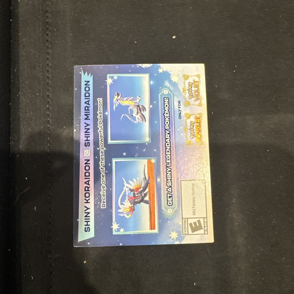 Shiny Koraidon & Miraidon Pokemon Scarlet Violet Code Card - Gamestop ...