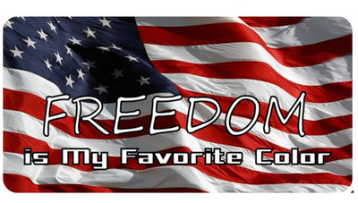 freedom is my favorite color metal license plate made in usa | eBay