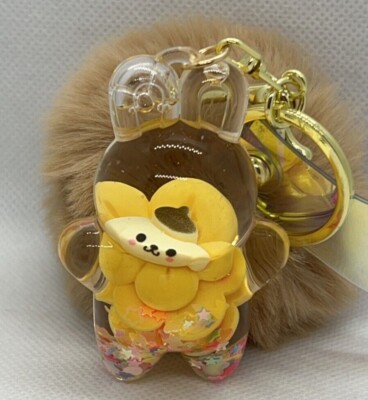 pompompurin pompom Liquid Keychain keyring bag charm quicksand moving ...