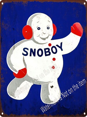Snoboy Grocery Fruit Vegetable Snow Boy Metal Sign 9x12" A926 | eBay