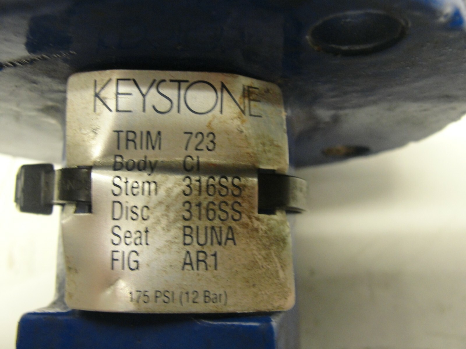 Keystone Resilient Seated Butterfly Valve 175psi Trim 723 Excellent FIG ...