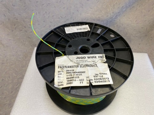 JUDD WIRE UL3266CSA GREEN/YELLOW 14AWG 125C 300V | eBay
