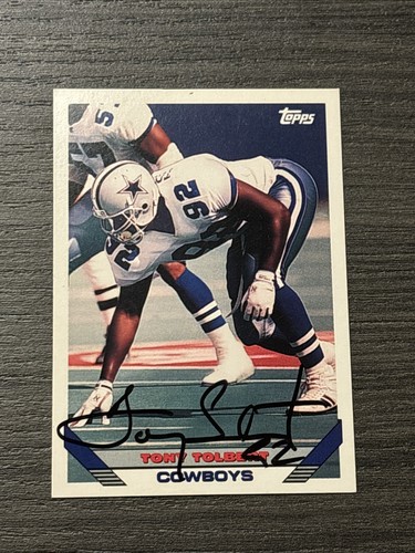1993 Topps #486 Tony Tolbert AUTO Dallas Cowboys AUTOGRAPH Signed | eBay