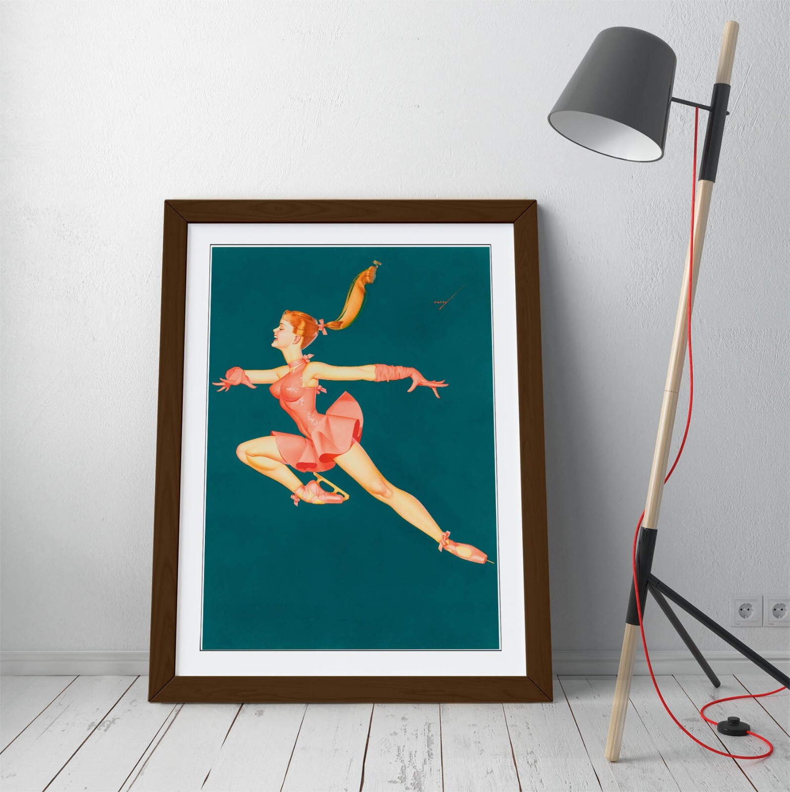 ICE CAPADES THE BALLERINA PIN UP GIRL 1950s-FRAMED WALL ART PAPER PRINT ...