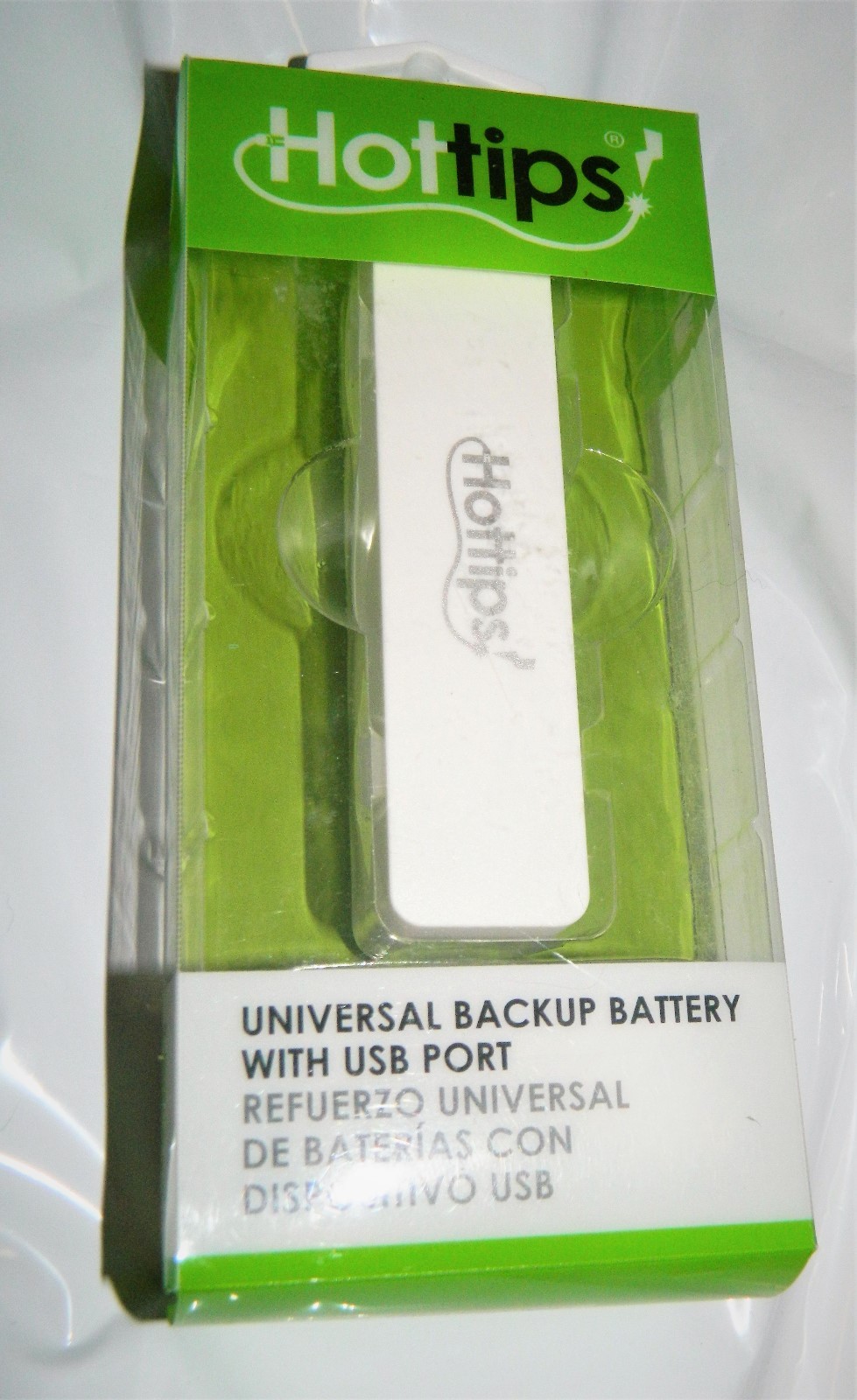 Hottips Universal Backup Battery with USB Port & Micro USB Cable White ...