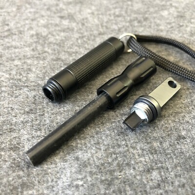 Flint Rod Camping Hiking Survival Metal Fire Starter Lighter FULL ...