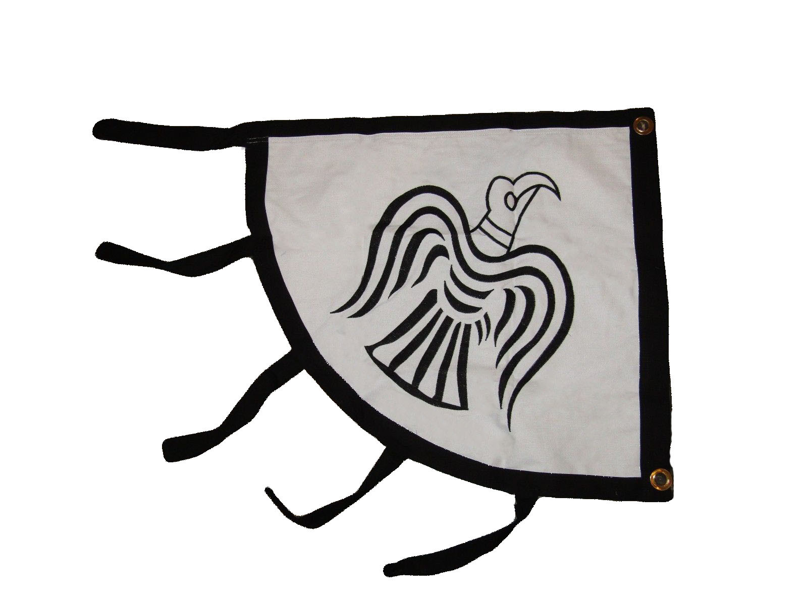 2x3 VIKING RAVEN FLAG SEWN & EMBROIDERED COTTON BANNER NORSE MYTHOLOGY ...
