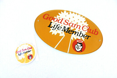 Vintage SIGN Good Sam Club Life Member RV Trailer Campground Plaque w ...