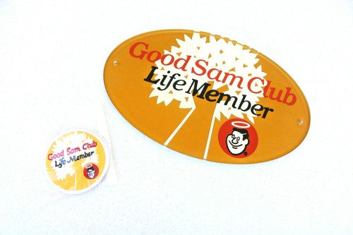 Vintage SIGN Good Sam Club Life Member RV Trailer Campground Plaque w ...