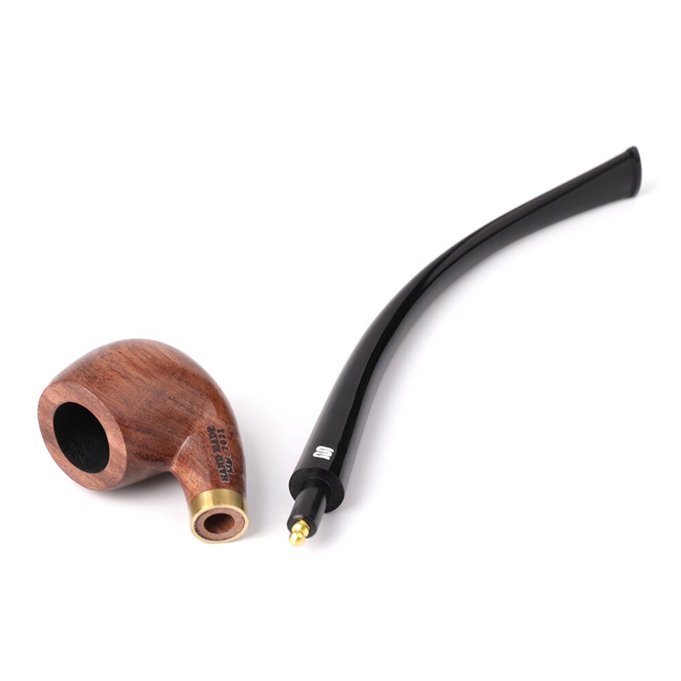 Long Stem Churchwarden Pipe Wooden Tobacco Pipe Curved Stem Reading ...