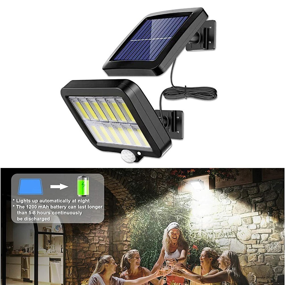 120 COB Super Bright Solar Motion Sensor Light For Outdoor Security ...