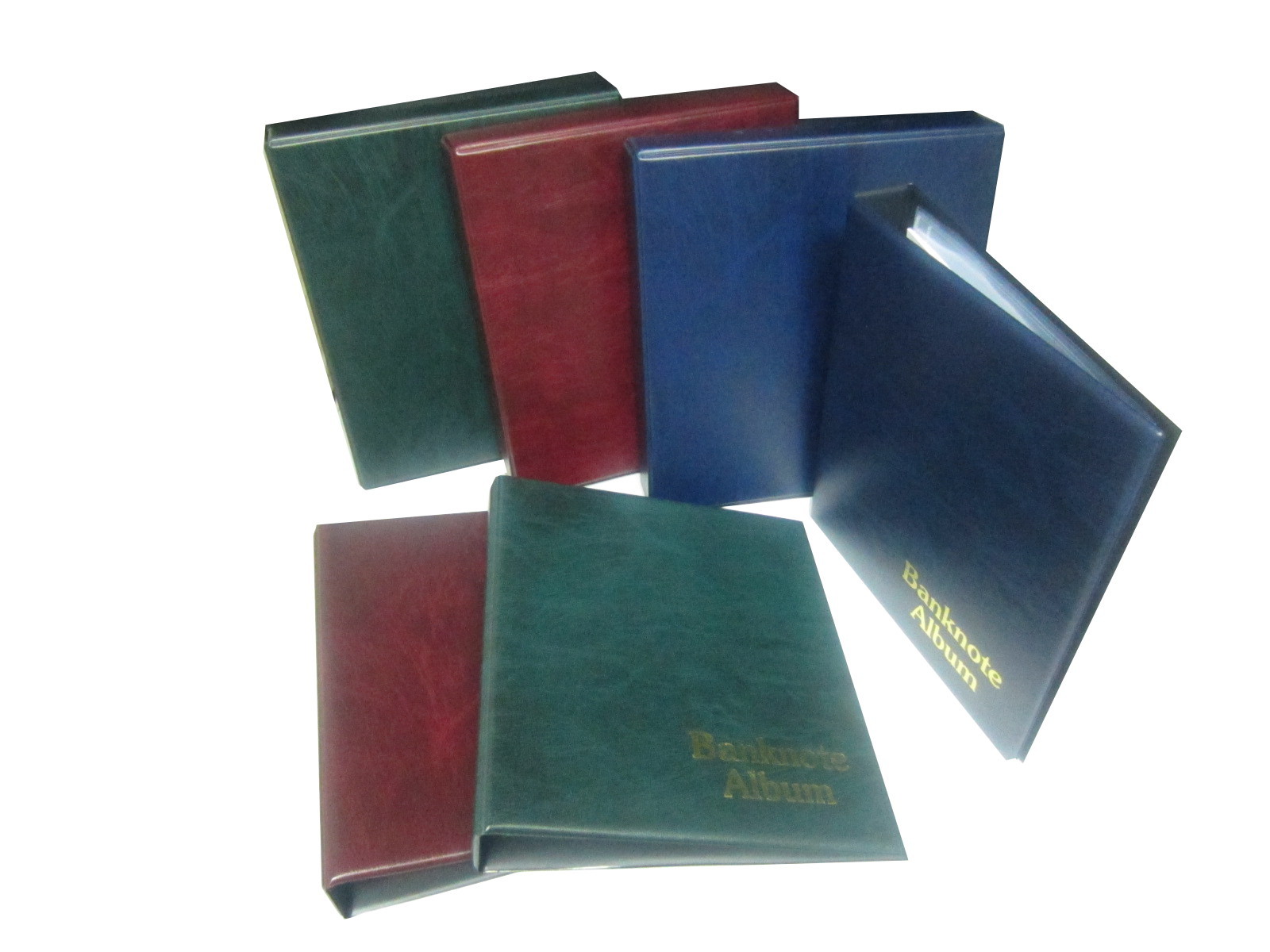 EMPTY CLASSIC BANKNOTE BINDER, CHOICE OF COLOUR, BLUE, BURGUNDY, OR ...