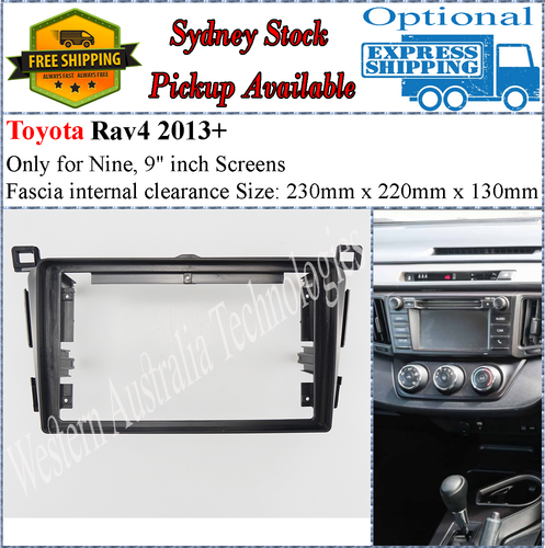 For 9 Nine Inch Screen Fascia facia Fits Toyota Rav4 Rav 4 Rav-4 2013 ...