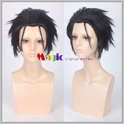 Steins;Gate Okabe Rintarou Black Costume Anime Cosplay Wig + Wig Cap ...