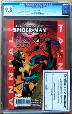 ULTIMATE SPIDER-MAN ANNUAL #1 CGC 9.8 white 2005 BRIAN Michael BENDIS ...