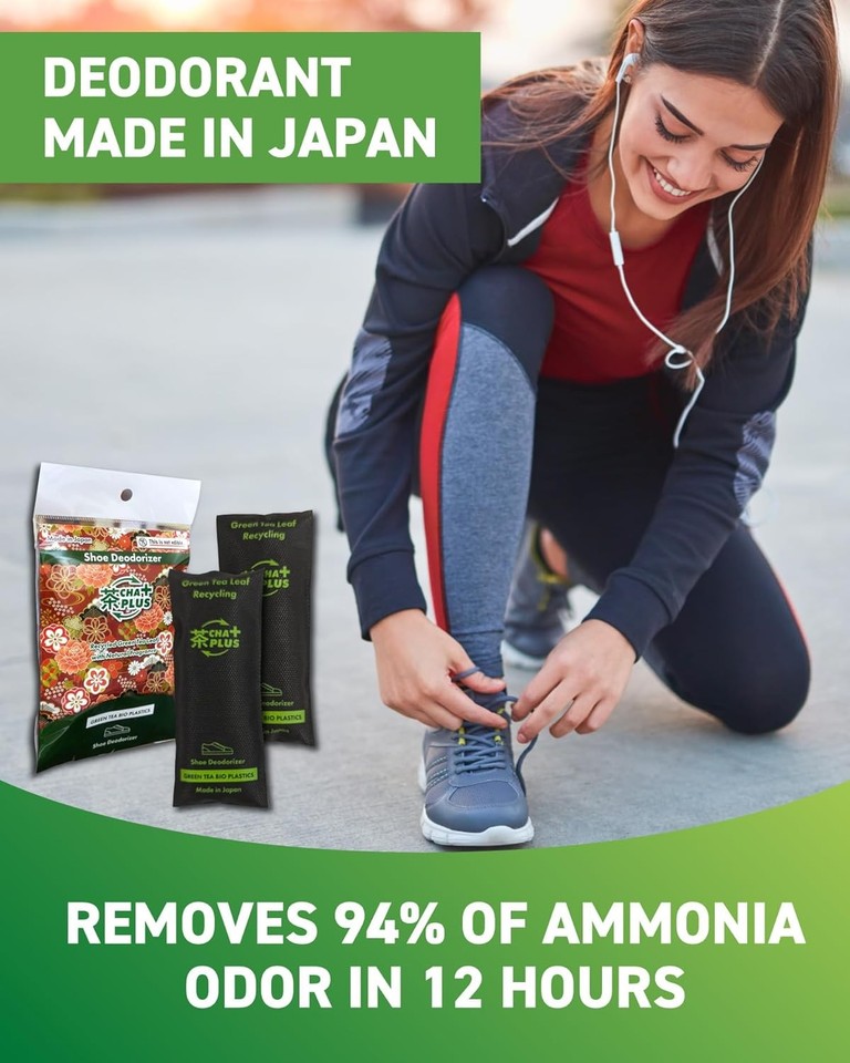 Shoe Deodorizer Cha-Plus 1Pack (2 Count) | Made in Japan | Green tea ...