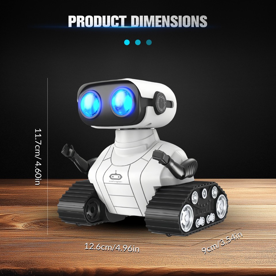 Robot Toys for Kids, Rechargeable RC Robots Toy w/ LED Eyes, Dance ...