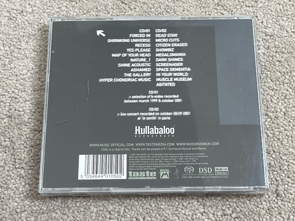 Muse Hullabaloo SACD Super Audio Rare Double Album CD | eBay UK