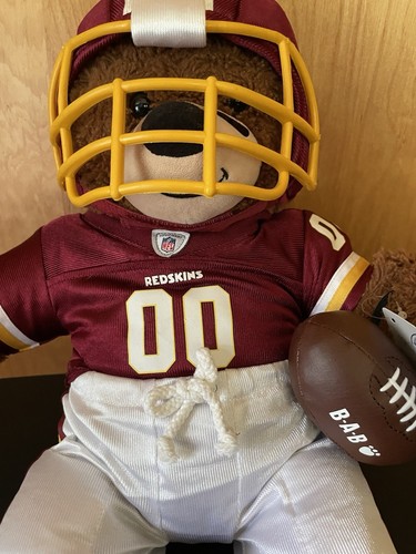 WASHINGTON REDSKINS Build A Bear NFL uniform + plush Teddy Bear + toy ...