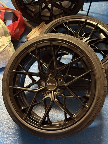 19 Inch Romac Vortex Gloss Black Alloy Wheels & Tyres for Audi A3 A4 A5 ...