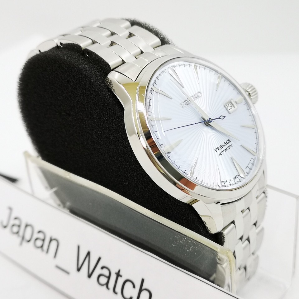 SEIKO PRESAGE BASIC SARY161 Ice Blue Skydiving Automatic Men's Watch ...
