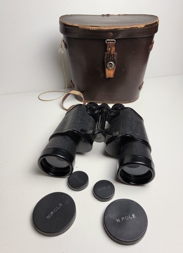 VTG Nipole Japan 10x50 5* field Coated Optics binoculars w all covers ...
