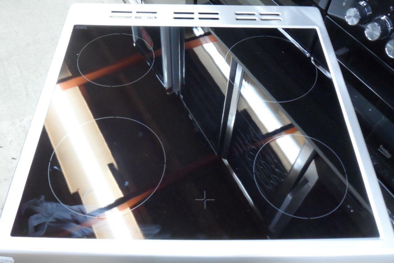 Flavel ML61CDS Milano Silver Electric Cooker Twin Cavity Ceramic Hobs ...