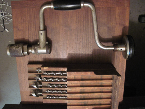 STANLEY/Bell System 10" Hand Brace USA with 9 Bits in Wooden Case | eBay