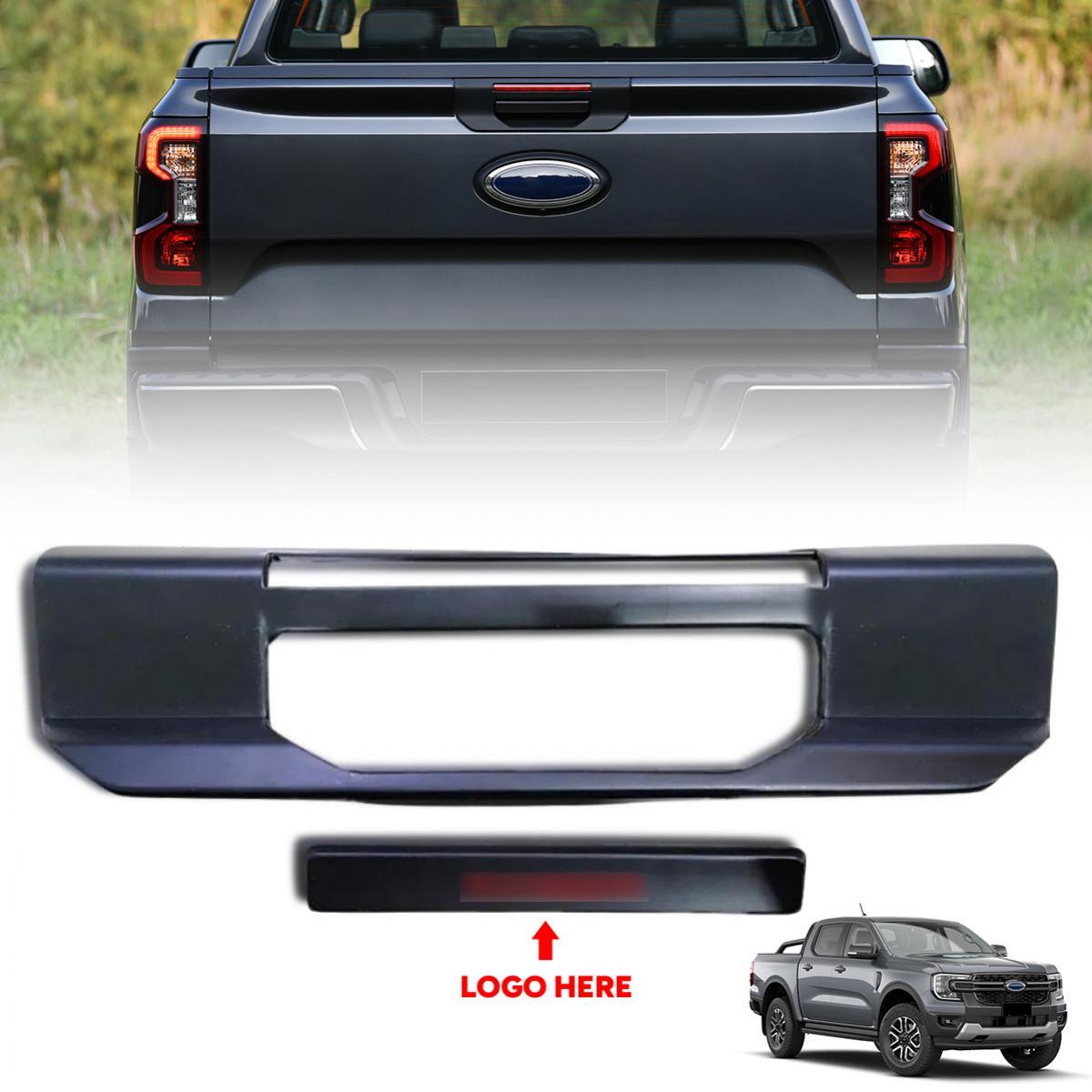 REAR TAILGATE HANDLE COVER BLACK 2PCS W/O KEYHOLE FOR FORD RANGER P703 ...