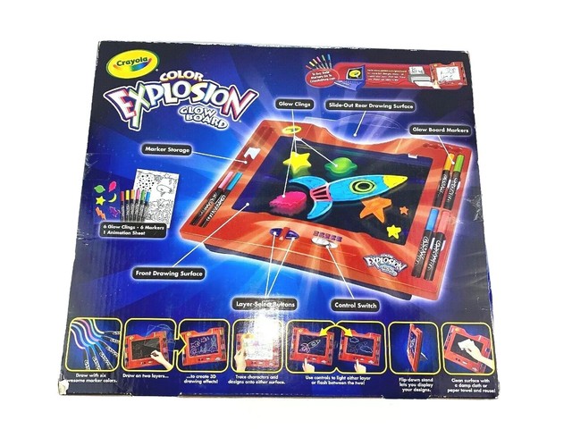 Crayola Color Explosion Glow Board 6 Markers Working for sale online | eBay