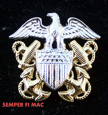 GARRISON CAP MINI PIN BADGE MADE IN US NAVAL OFFICER DEVICE NAVY COVER ...