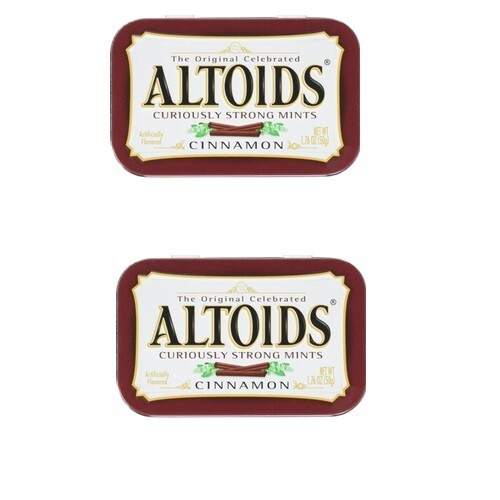 901863 2 x 50g TINS CINNAMON ALTOIDS MINTS CURIOUSLY STRONG REFRESHING ...