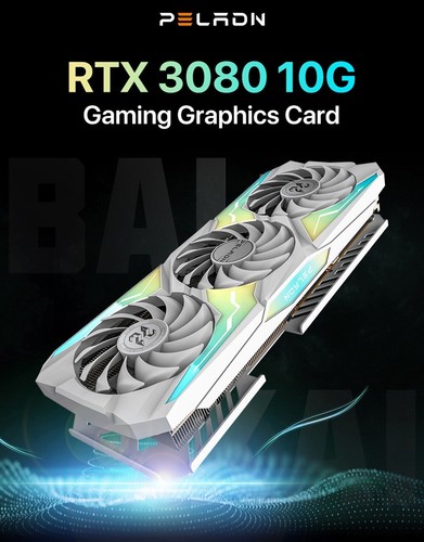 Peladn Gaming Nvidia GeForce RTX 3080 10G White RGB GPU PCIe 4.0 ...