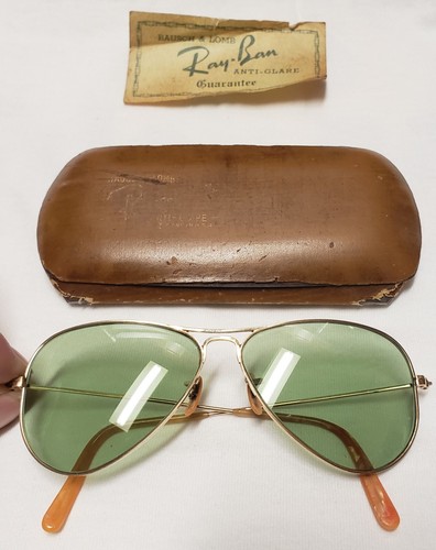 1937 RAY BAN WW2 AVIATOR B&L 1/10 12KGF 1st GENERATION SUNGLASSES ...