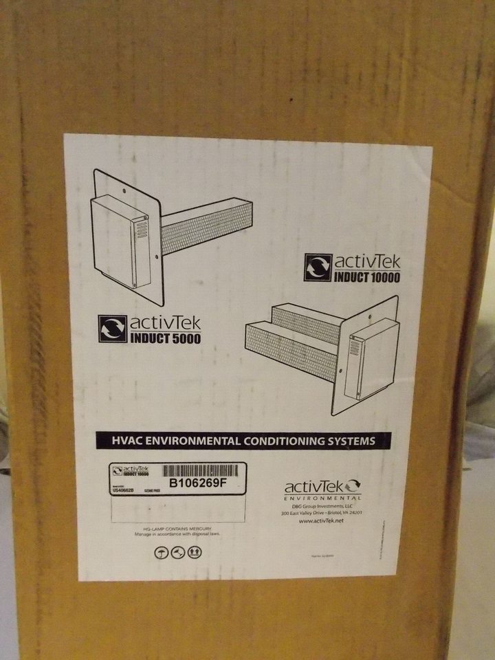 ActivTek Induct 10000 , In-Duct Air Purifier Ionizer and UV Light | eBay