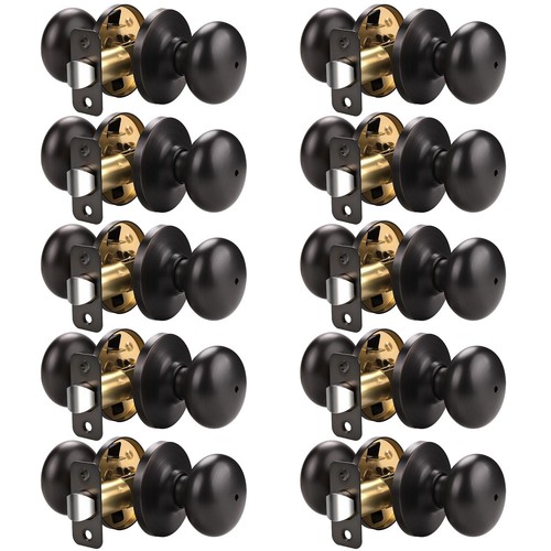 10 Pack Privacy Door Knob Bedroom Door Knob Keyless Door Knob, Round ...