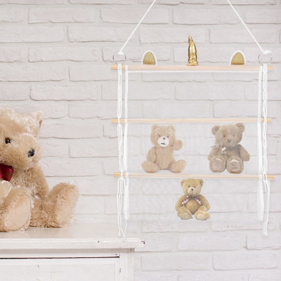 Hanging Stuffed Toy Rack Wall Storage Plushies Holder Easy-install ...