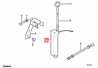 Genuine BMW E36 Z3 Cabrio Compact Antenna Base For Short Rod OEM ...