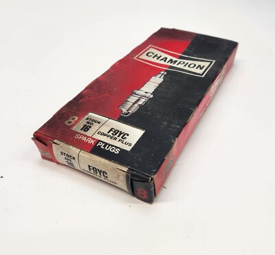 (8) NOS CHAMPION SPARK PLUGS, PART NUMBER F9YC, STOCK #16, MADE IN THE ...