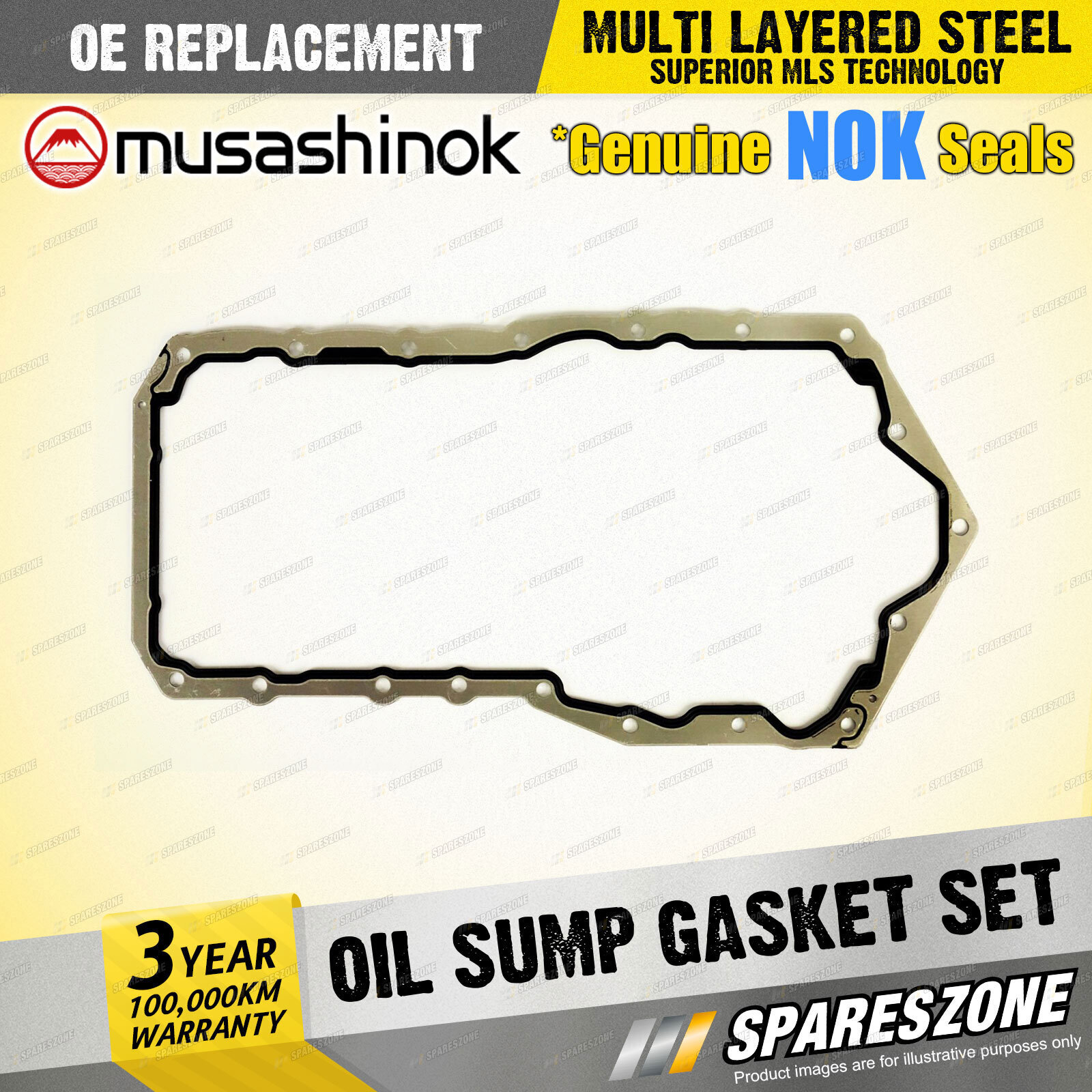 Oil Sump Aluminium/Rubber Type Gasket Set for Holden Commodore Police ...