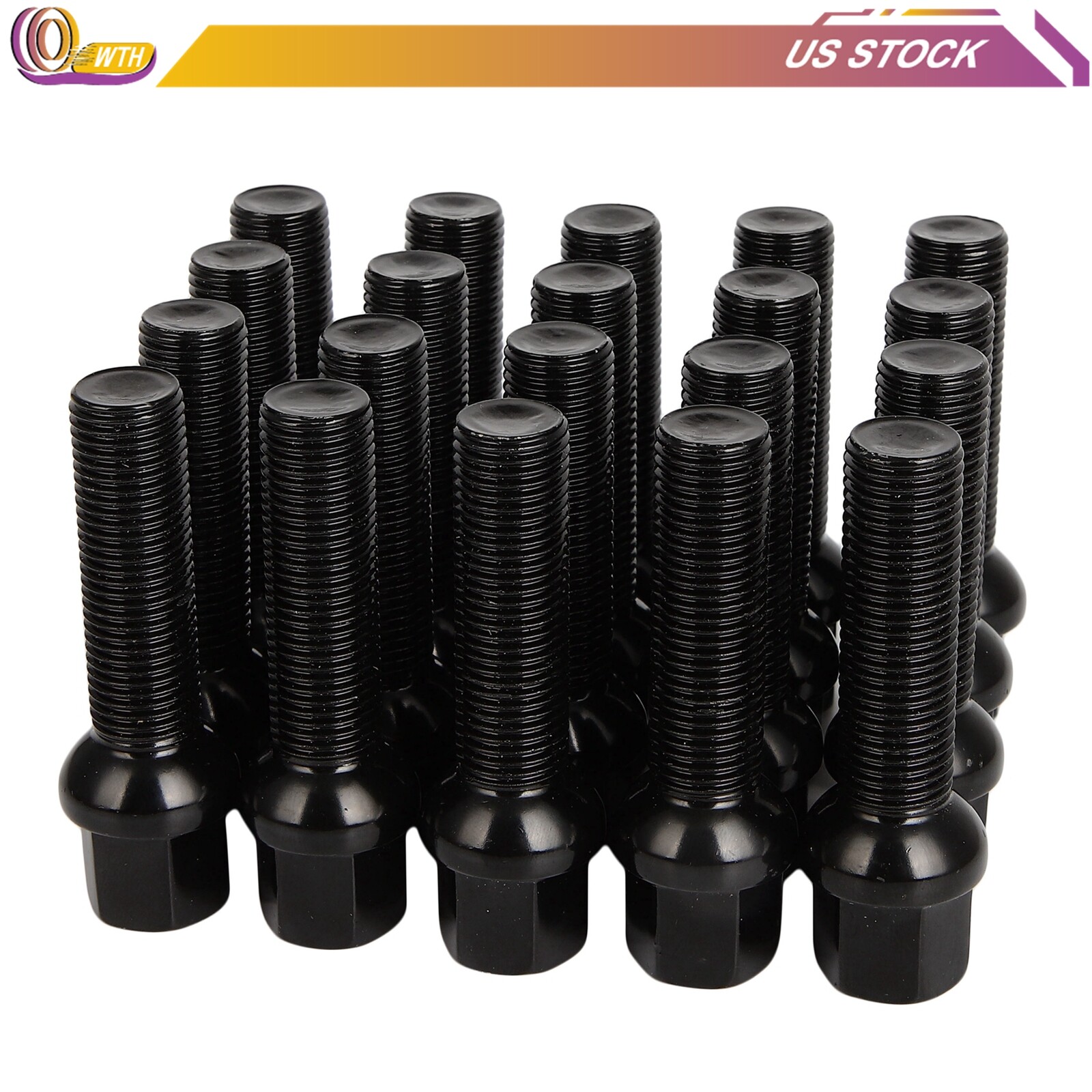 20Pc 45mm Shank 14x1.5 Wheel Lug Bolts Nuts For Volkswagen Beetle GTI ...