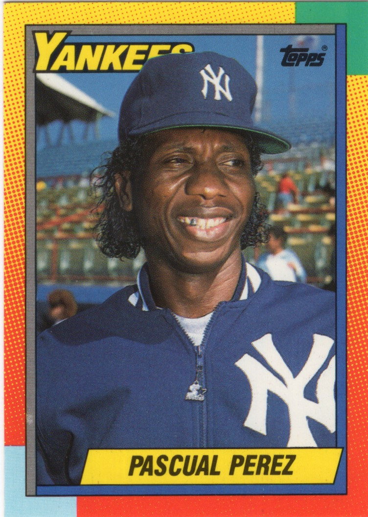 Pascual Perez 1990 Topps Traded Baseball card #91T New York Yankees | eBay
