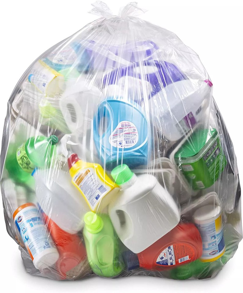 CLEAR BIN BAGS | 140G 200G | HEAVY DUTY | RECYCLING BAGS | eBay UK