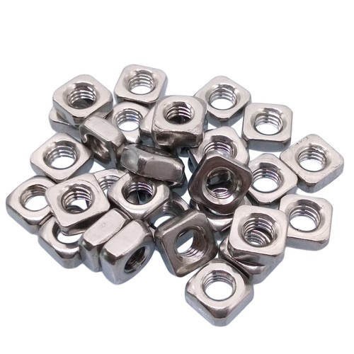 20x M4 4mm Stainless Steel A2 Square Nuts For Metric Screws Bolt DIN557 ...