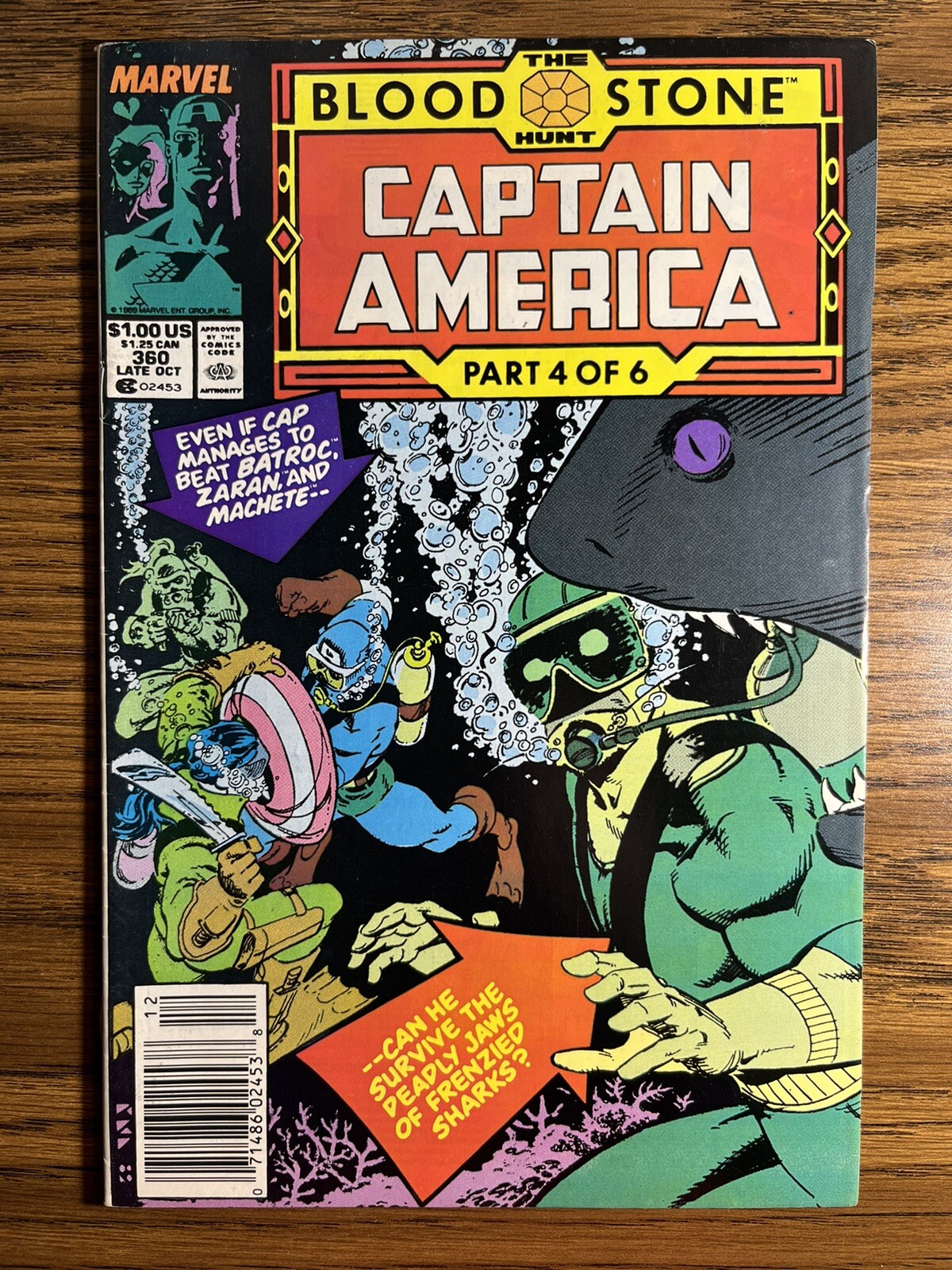 CAPTAIN AMERICA 360 NEWSSTAND 2ND APPEARANCE OF CROSSBONES MARVEL ...